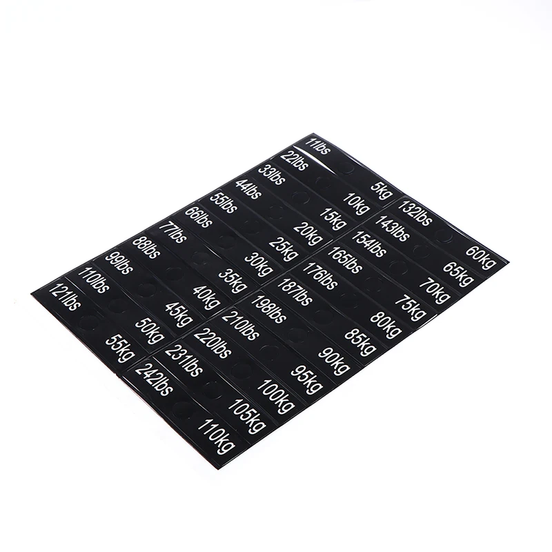 1 Sheet Weight Sticker Labels for Gym Equipment Accessories Power ...