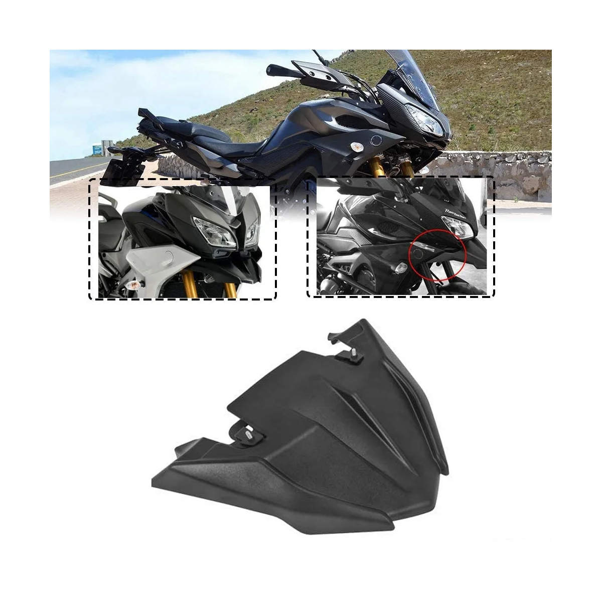Front Wheel Beak Nose Cone Extension Cover Extender Cowl for MT09 ...