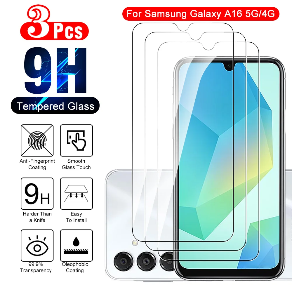 3 шт. Защитное стекло SamsungA06 A25 для Samsung Galaxy A54 A34 A14 A13 A33 A55 A35 A15 A05s M35 ...
