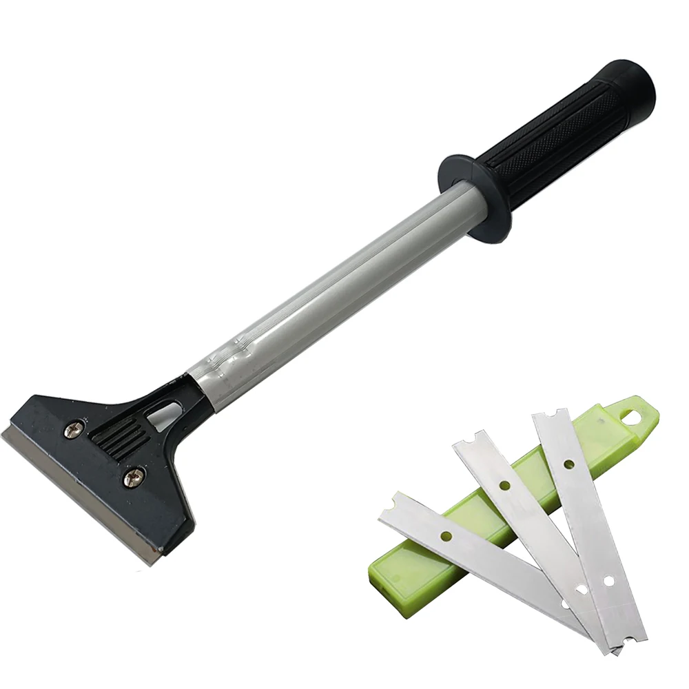 Скребок для бритвы с длинной ручкой, 10 шт., стальные лезвия для ...