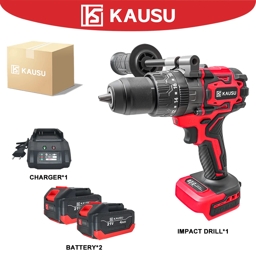 Аккумуляторная ударная дрель KAUSU 13 мм, для аккумулятора Makita 18 В ...