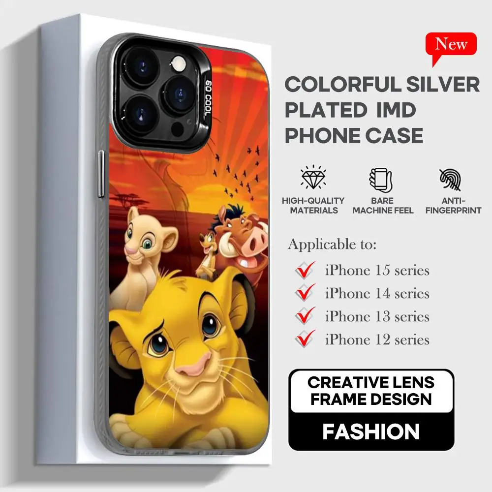 The Lion King S-Simb Phone Case black IMD Colorful Case Silver Suitable ...