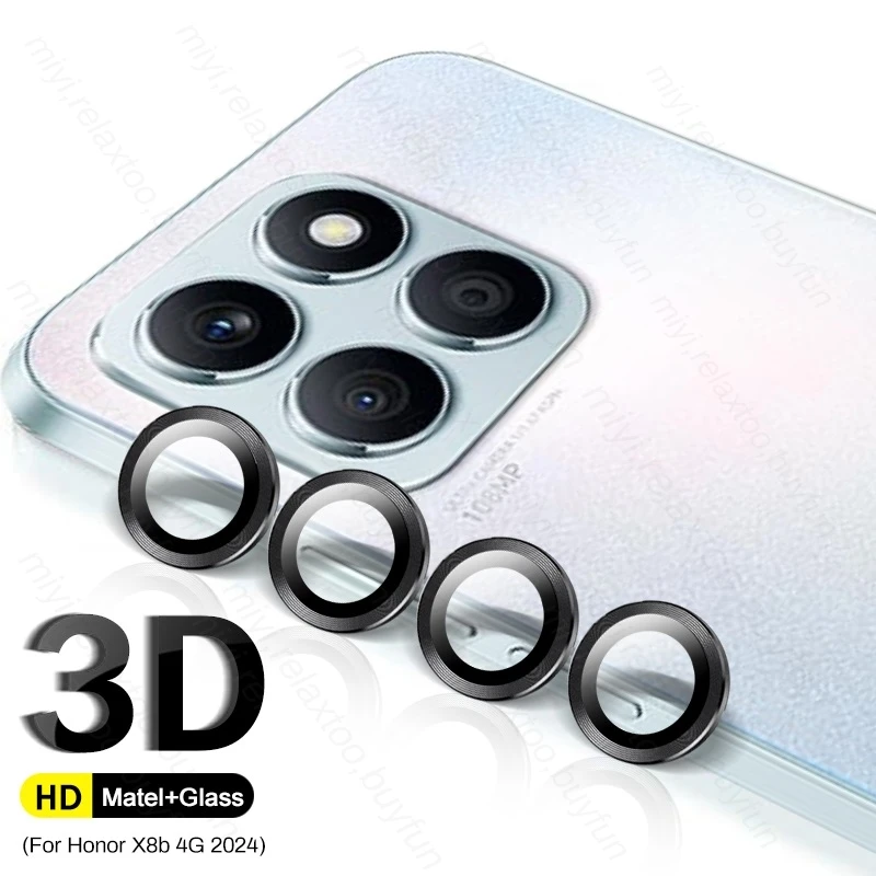 3D изогнутое Защитное стекло для камеры Honor X8b 4G Matel кольцо ...