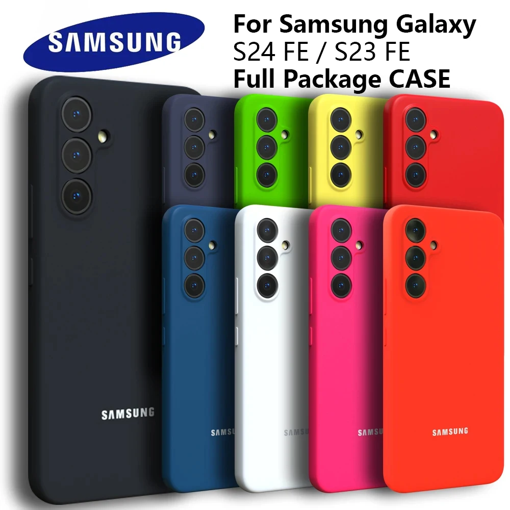 For Samsung Galaxy S24 FE S24 Ultra Case Silky Silicone Cover Soft-Touch Back Protective Housing ...