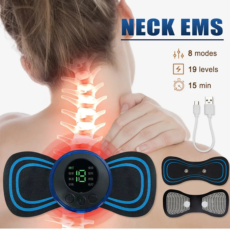 Портативный массажер для Шеи EMS | AliExpress