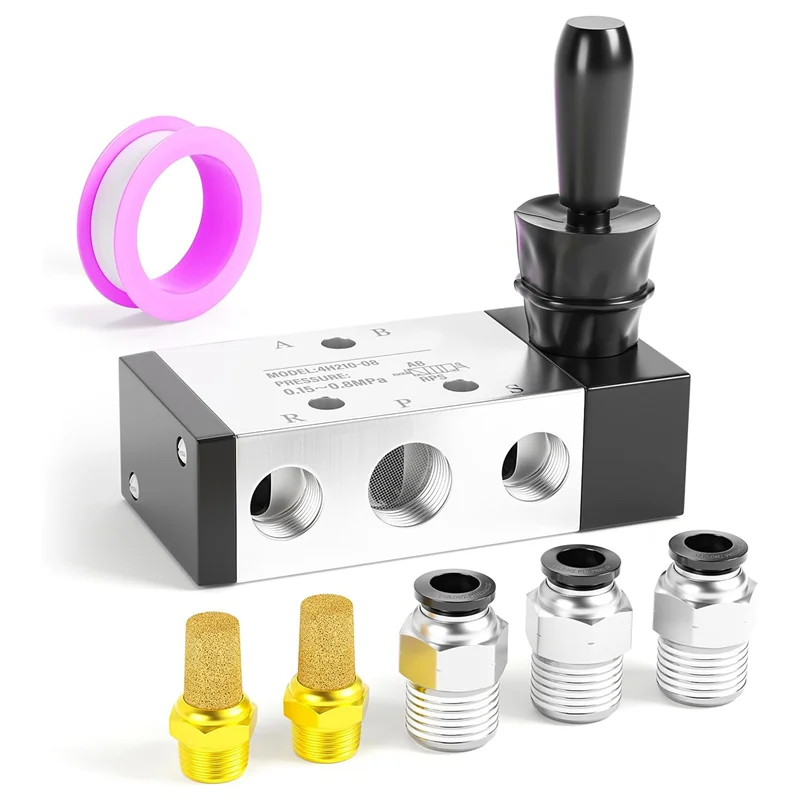 1/4-дюймовый NPT 5-позиционный 3-позиционный пневматический ручной ...