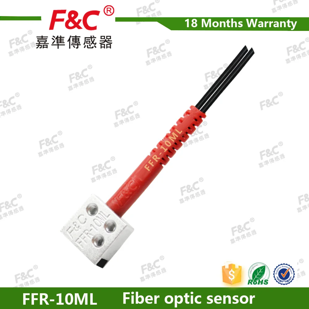 Квадратный оптоволоконный датчик F&C со сквозным лучом FFT-10 мл, расстояние обнаружения 700 мм ...