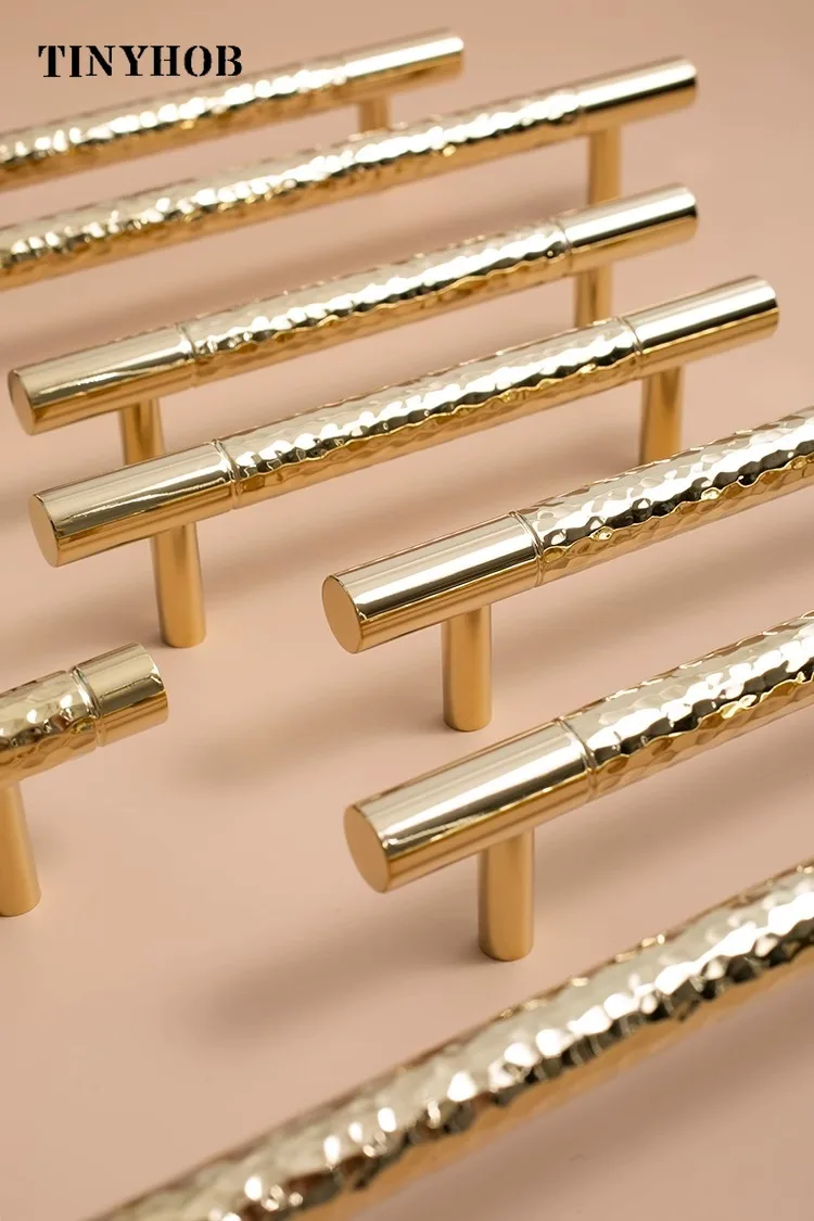 Tinyhob золотой молоток с текстурой, твердые латунные дверные ручки и ...