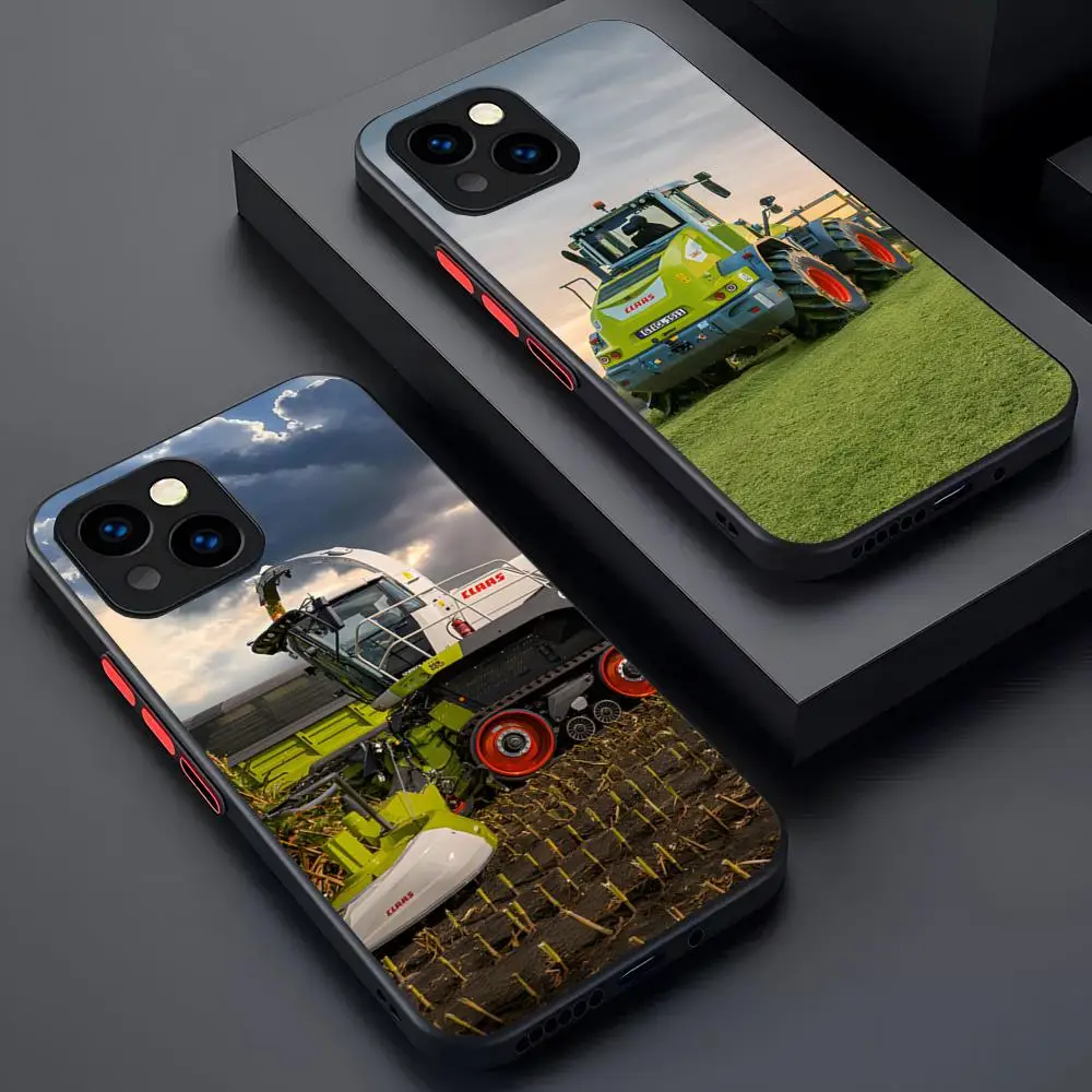 Tractor CLAAS Phone Case Matte Transparent For 16 15 IPhone 12 11 13 ...