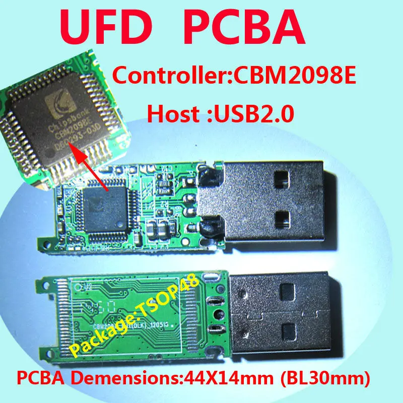 CBM2098E UFD PCBA, USB флэш-накопитель PCBA, USB2.0 TSOP48 колодки ...