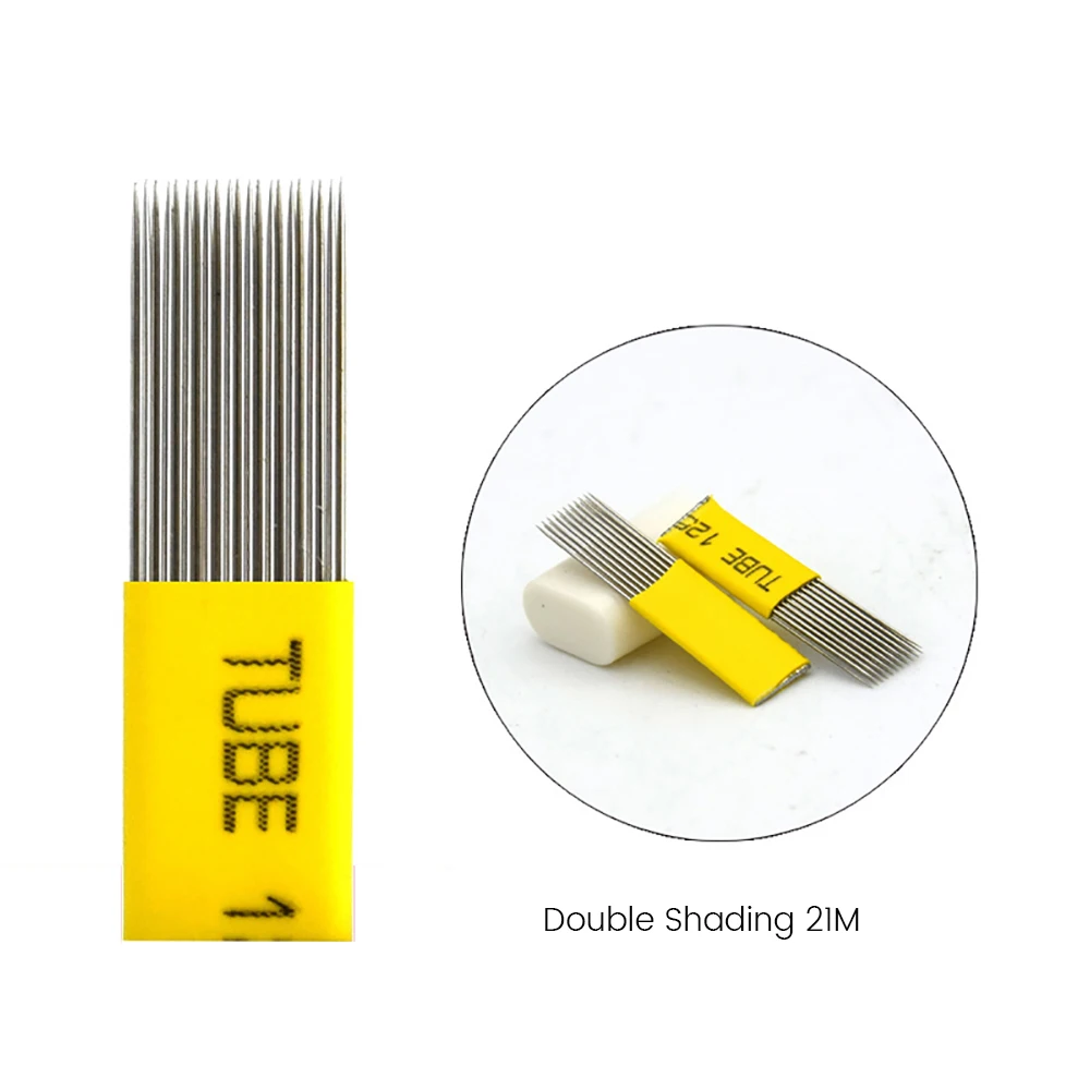 Double Shading Needles 2 Rows Microblading Shade Blades DOUBLE- ROW Fog ...