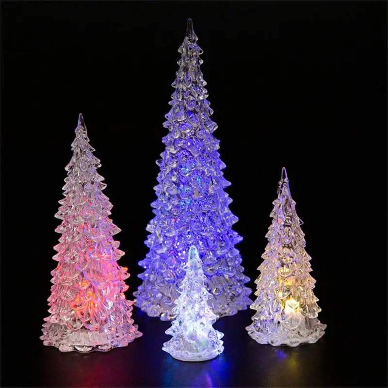 Christmas Tree Colorful Changing LED Desk Table Lamp Light With Seven ...