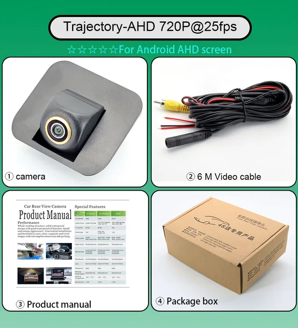 Камера заднего вида AHD 1080P 170 ° «рыбий глаз» для Geely Boyue Pro ...