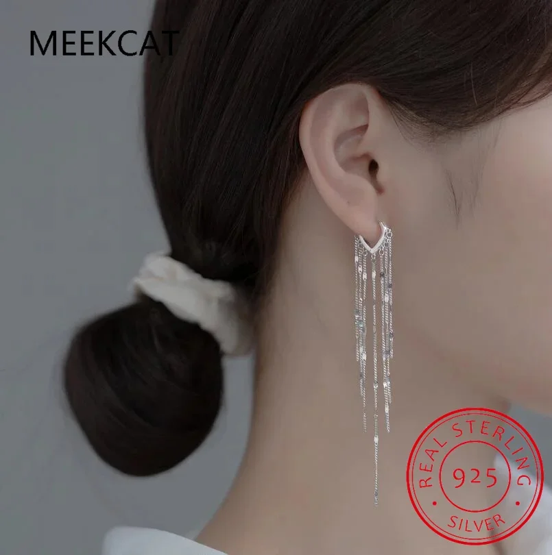 Серебряные серьги-капли MEEKCAT | AliExpress