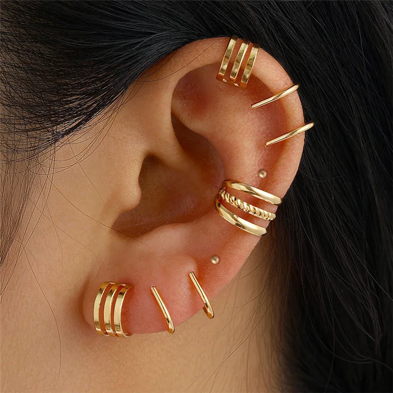 Серьги-каффы для ушей, 7 шт | AliExpress