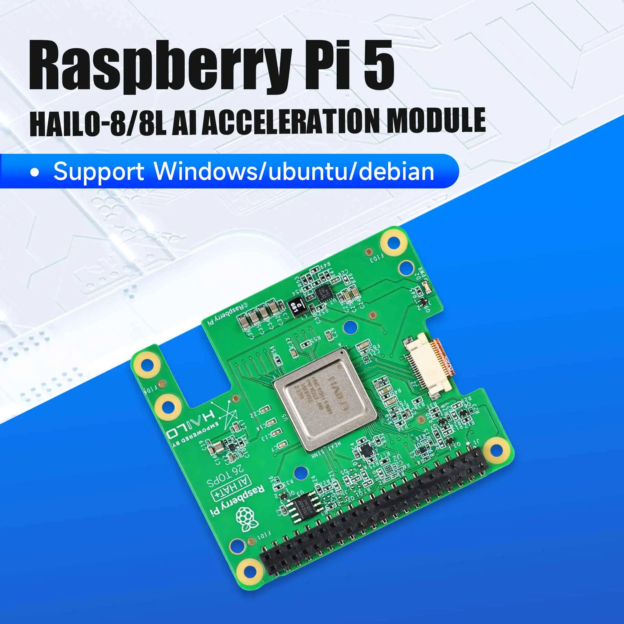 Комплект Raspberry Pi 5 AI Hailo-8 и Hailo-8L | AliExpress