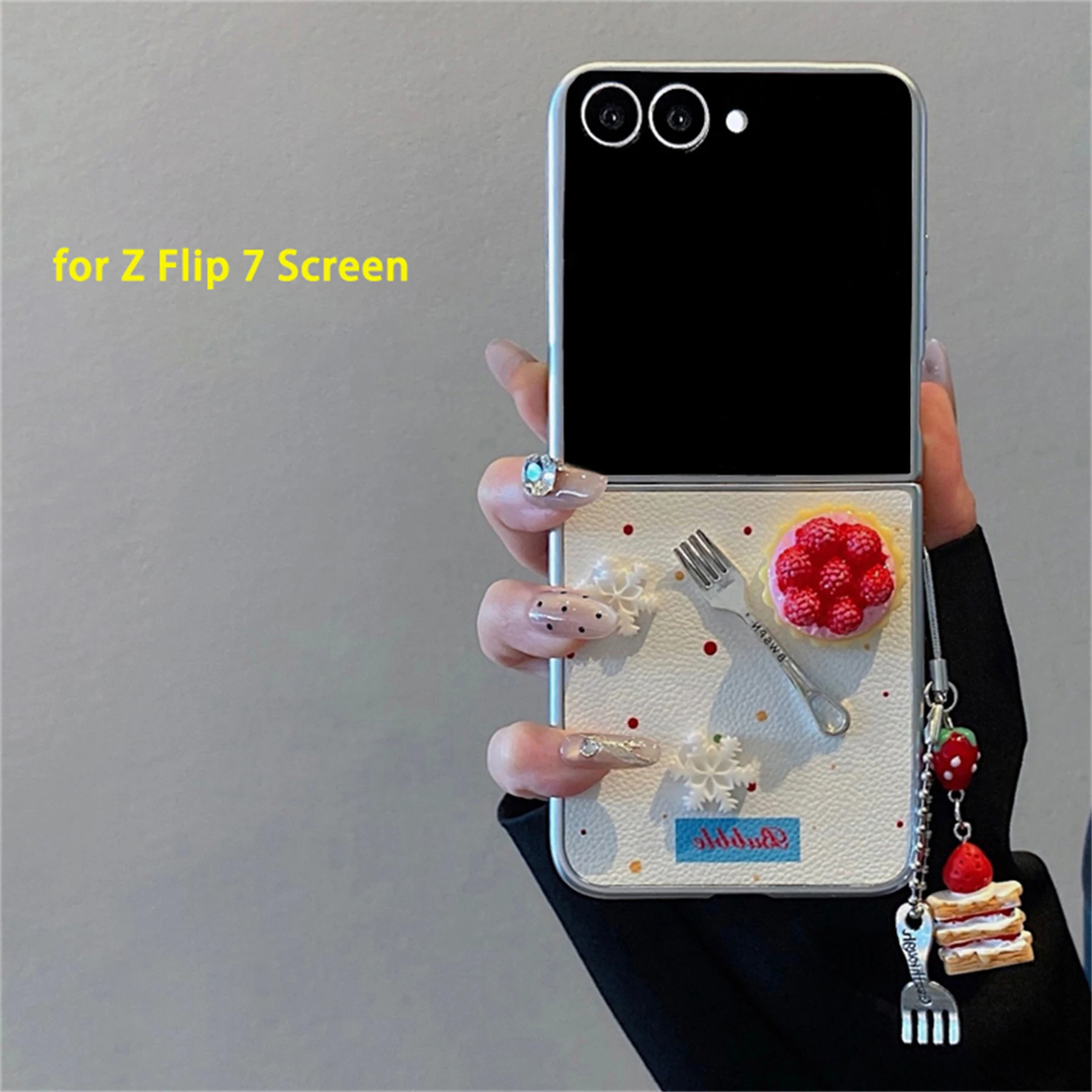 Милый чехол с 3D вилкой-снежинкой и подвеской в виде торта для Samsung ...