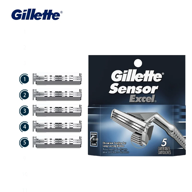 Лезвия Gillette Sensor Excel 5/10 шт | AliExpress