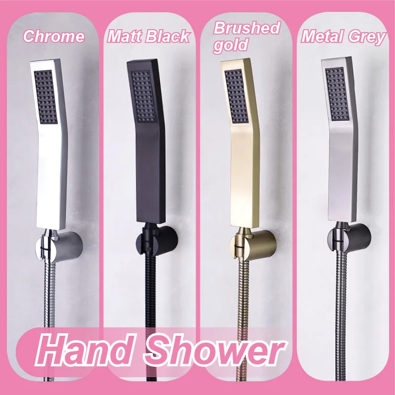 Квадратный ручной душевой набор, ручной душ из нержавеющей стали с ...