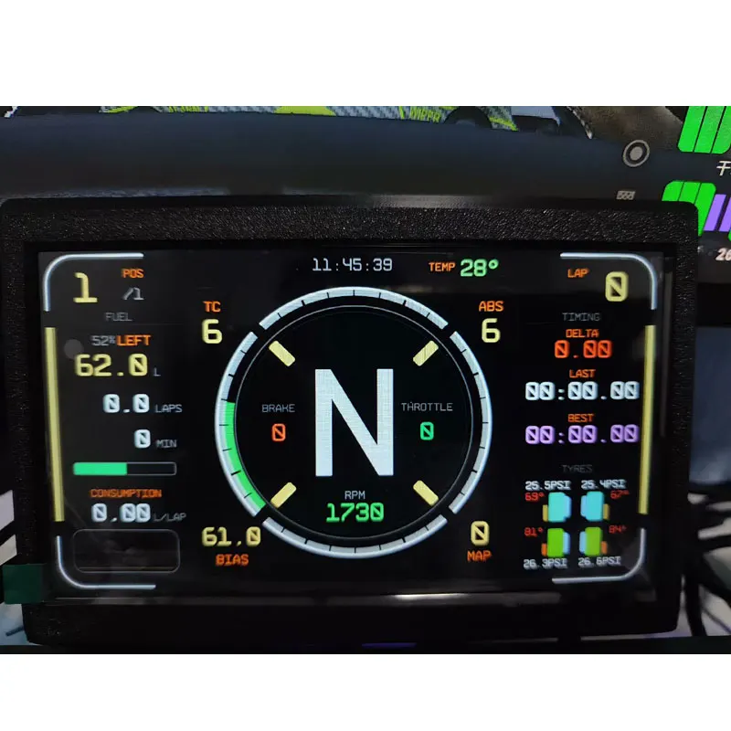 Simplayer Sim Racing Симулятор приборной панели USB 7-дюймовый большой ...