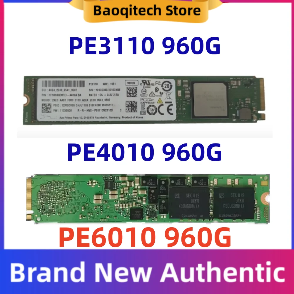 New Original PE3110 PE4010 PE6010 960G PE6110 1.92T NVME M. 2 PCIE 22110 Solid State Drive SSD ...