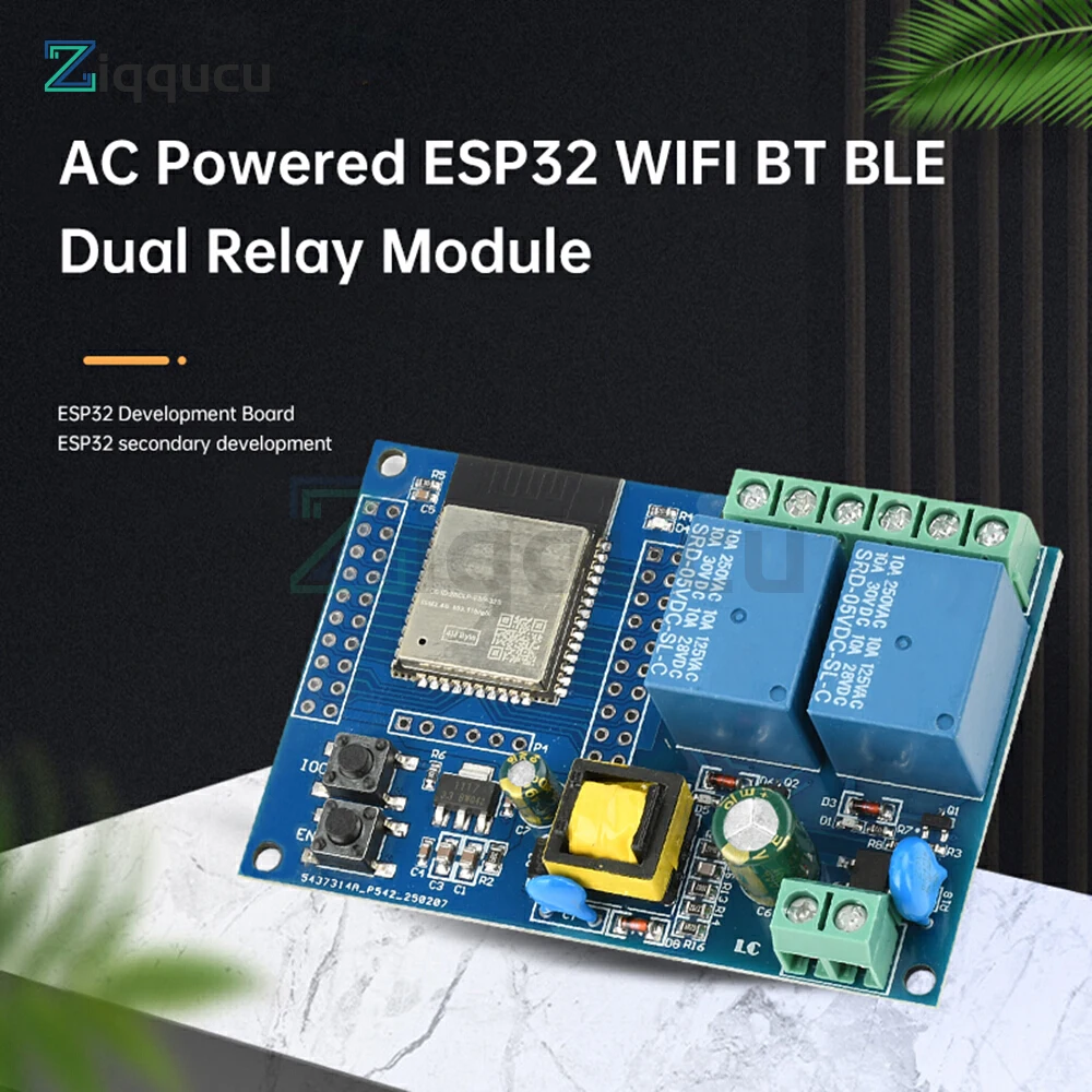 Двойной релейный модуль ESP32 Ziqqucu | AliExpress