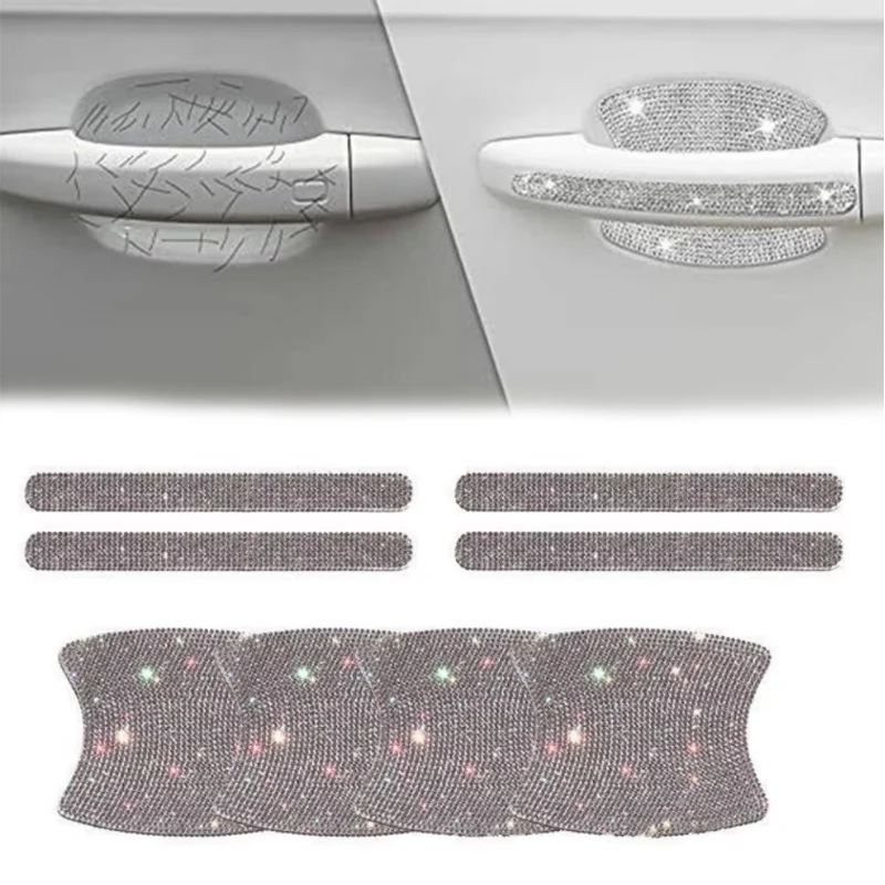 Diamond Door Handle Stickers Anti-scratch And Anti-collision Decorative ...