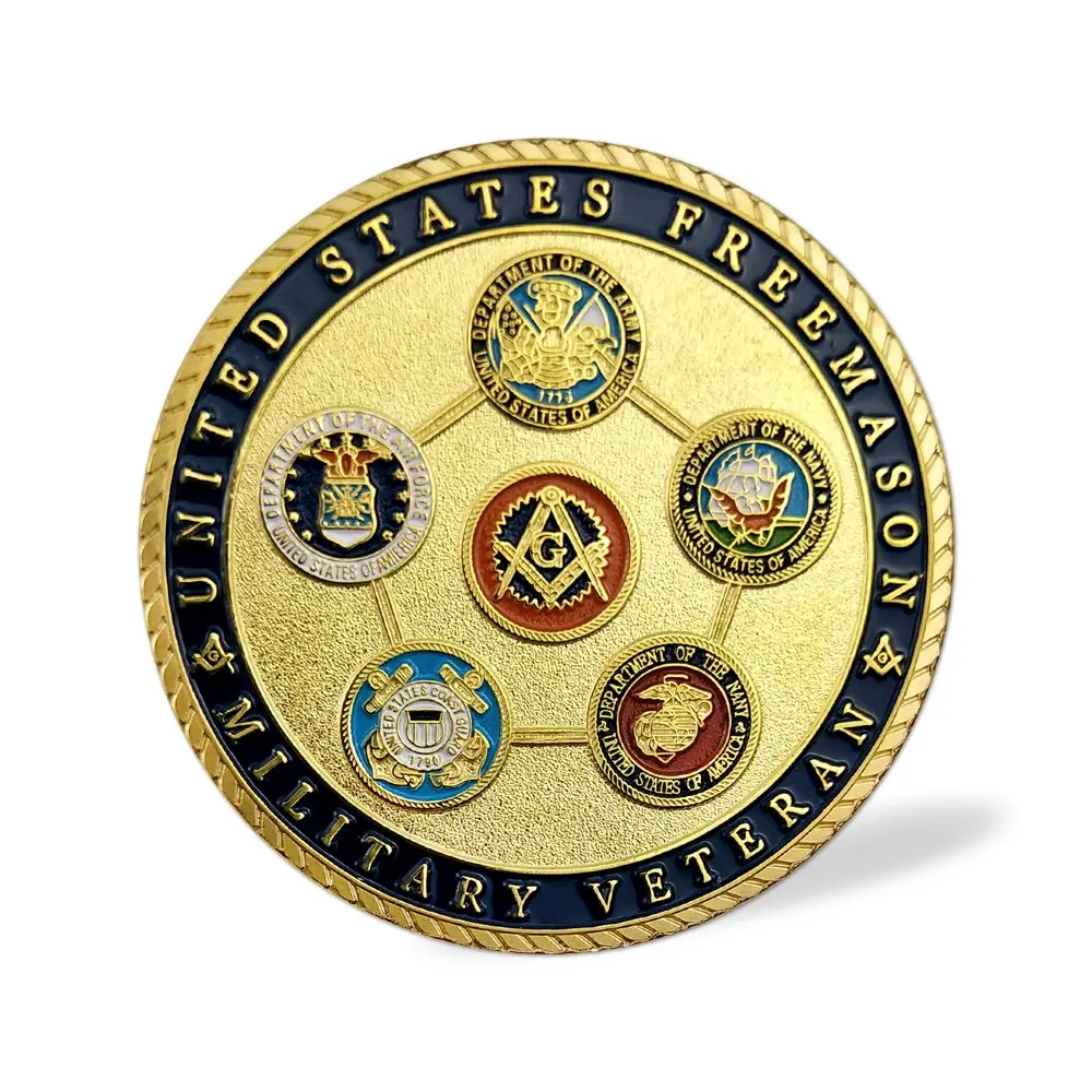 Freemasonry Masonic Coin Air Force Navy Marine Corps Army Coast Guard ...
