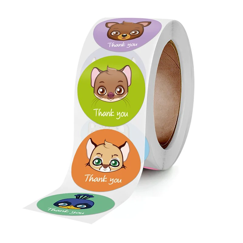 500PCS Strokes Dogs Praise Sticky Sticker Aesthetic Thank You Labels ...