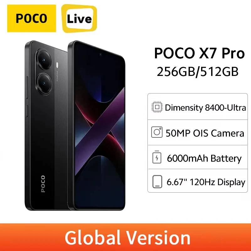 Смартфон Poco X7 Pro, 8/256ГБ, 12/512ГБ, global | AliExpress