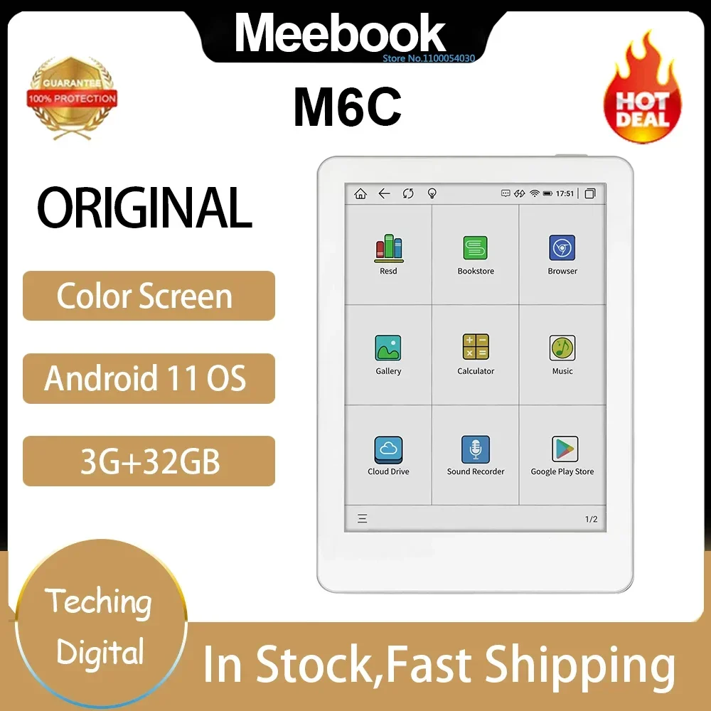 Оригинальное устройство для чтения электронных книг Meebook M6C, 3 ГБ ...