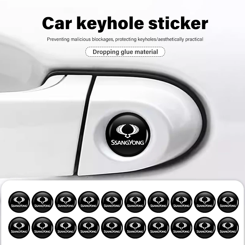 For SsangYong 8PCS Car Protection Door Lock Eye Decals Stickers Covers ...