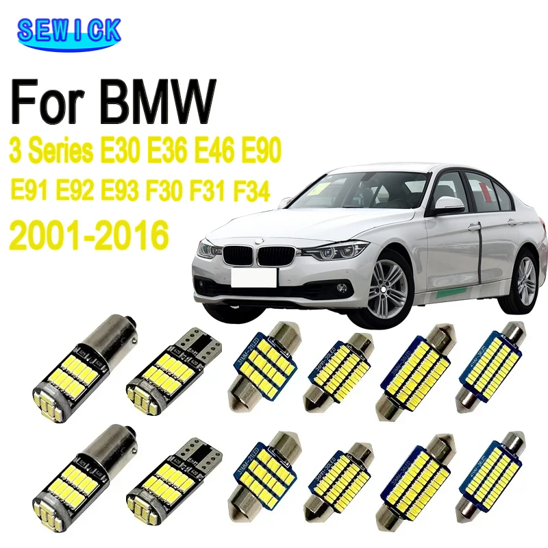 Интерьерная флуоресцентная лампа для BMW 3 серии E30 E36 E46 E90 E91 E92 E93 F30 F31 F34 2001 ...