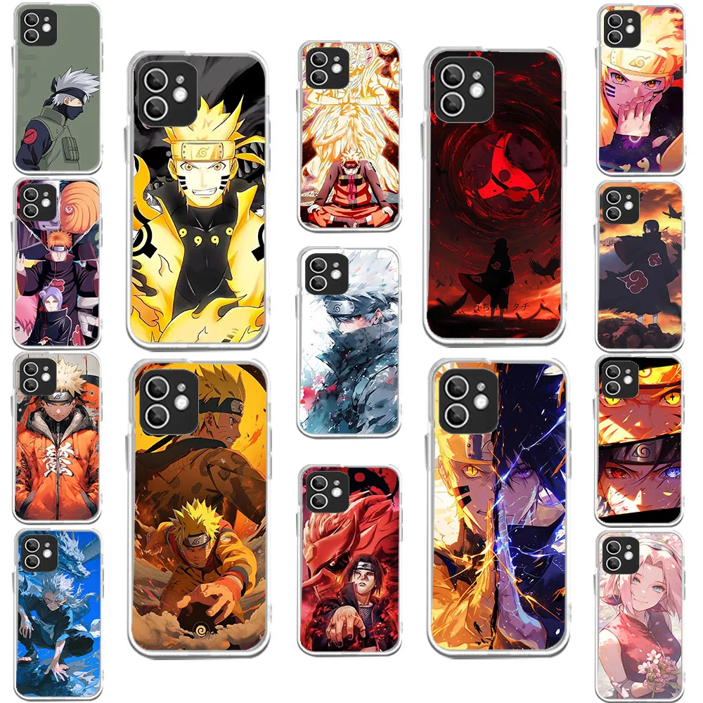 WEA-1 Akatsukis U-Uchihas Прозрачный гибкий чехол из ТПУ для iPhone XS XR 5 6 7 8 SE 11 12 Mini ...