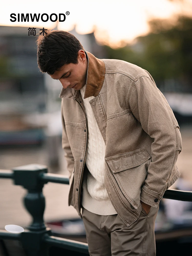 SIMWOOD Винтажная куртка из лиоцелла | AliExpress
