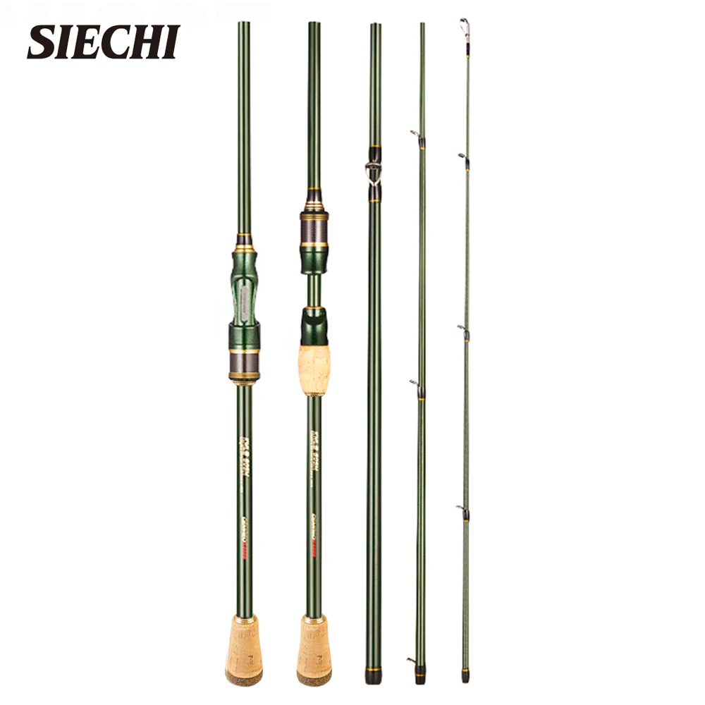 SIECHI Портативная карбоновая удочка для морской рыбалки 1.8м/2.1м/2.4м ...