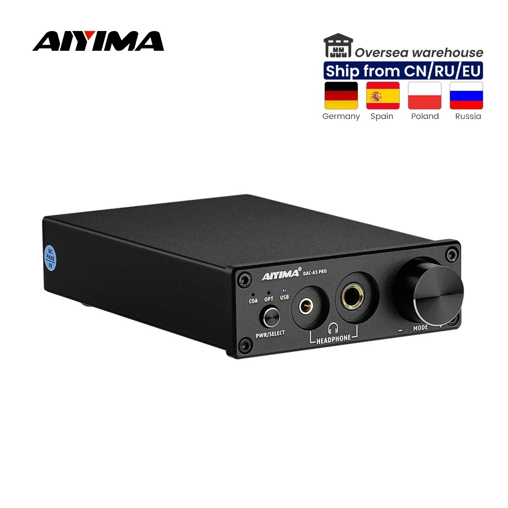 AIYIMA DAC-A5 PRO мини стерео аудио декодер USB усилитель для наушников ...