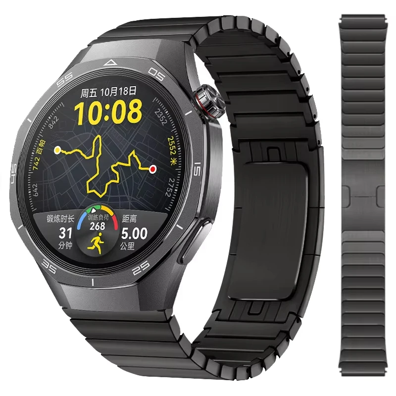22MM Stainless Steel Strap For Huawei Watch GT 5 Pro 46mm Metal Fold ...