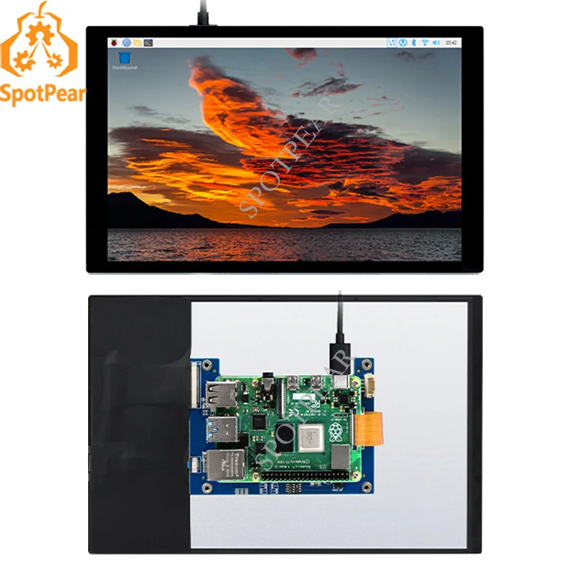 Raspberry Pi 10,1 дюймовый емкостный сенсорный экран MIPI DSI LCD 1280 × 800 IPS дисплей ...