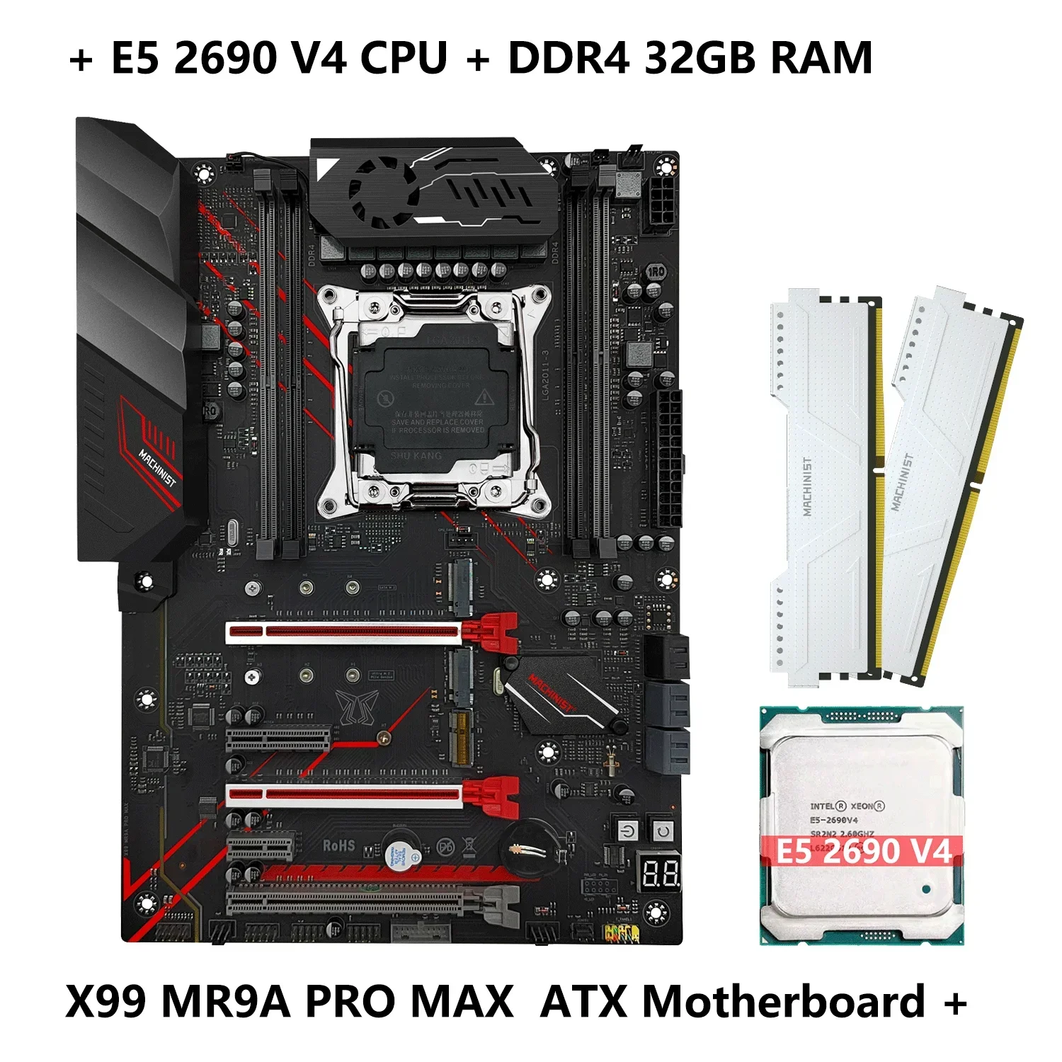 MR9A PRO MAX MACHINIST X99 Комплект материнской платы LGA 2011-3 Xeon ...