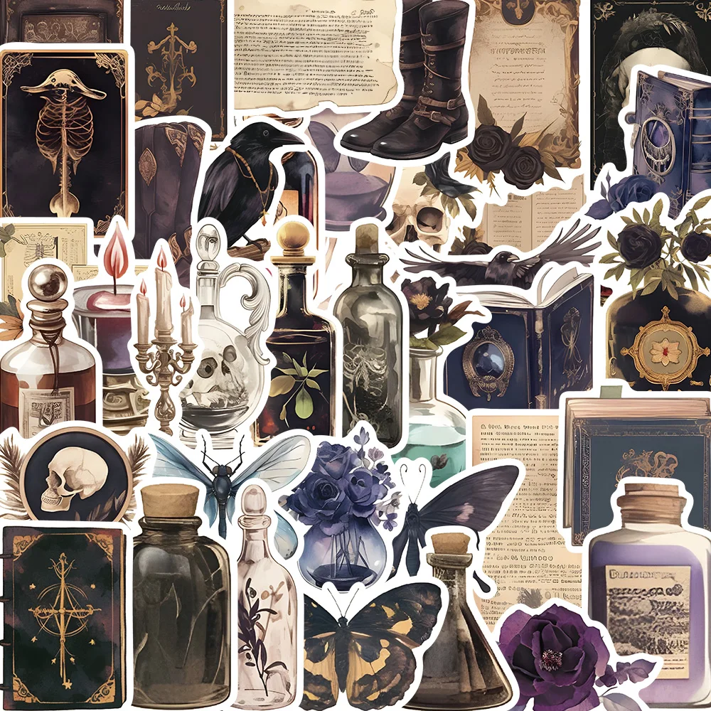 50 шт., темный эстетический дневник, 1 наклейки, граффити, наклейки для ...