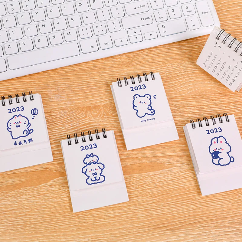 2023 Cute Kawaii Mini Desktop Calendar Office Daily Schedule Planner ...