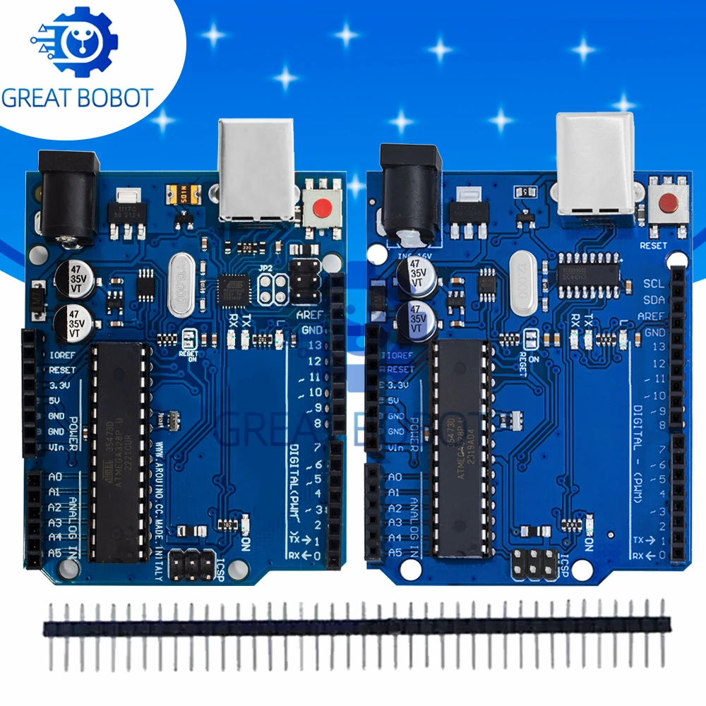 Официальная коробка UNO R3 ATMEGA16U2 с чипом MEGA328P для платы разработки Arduino UNO R3 и USB ...