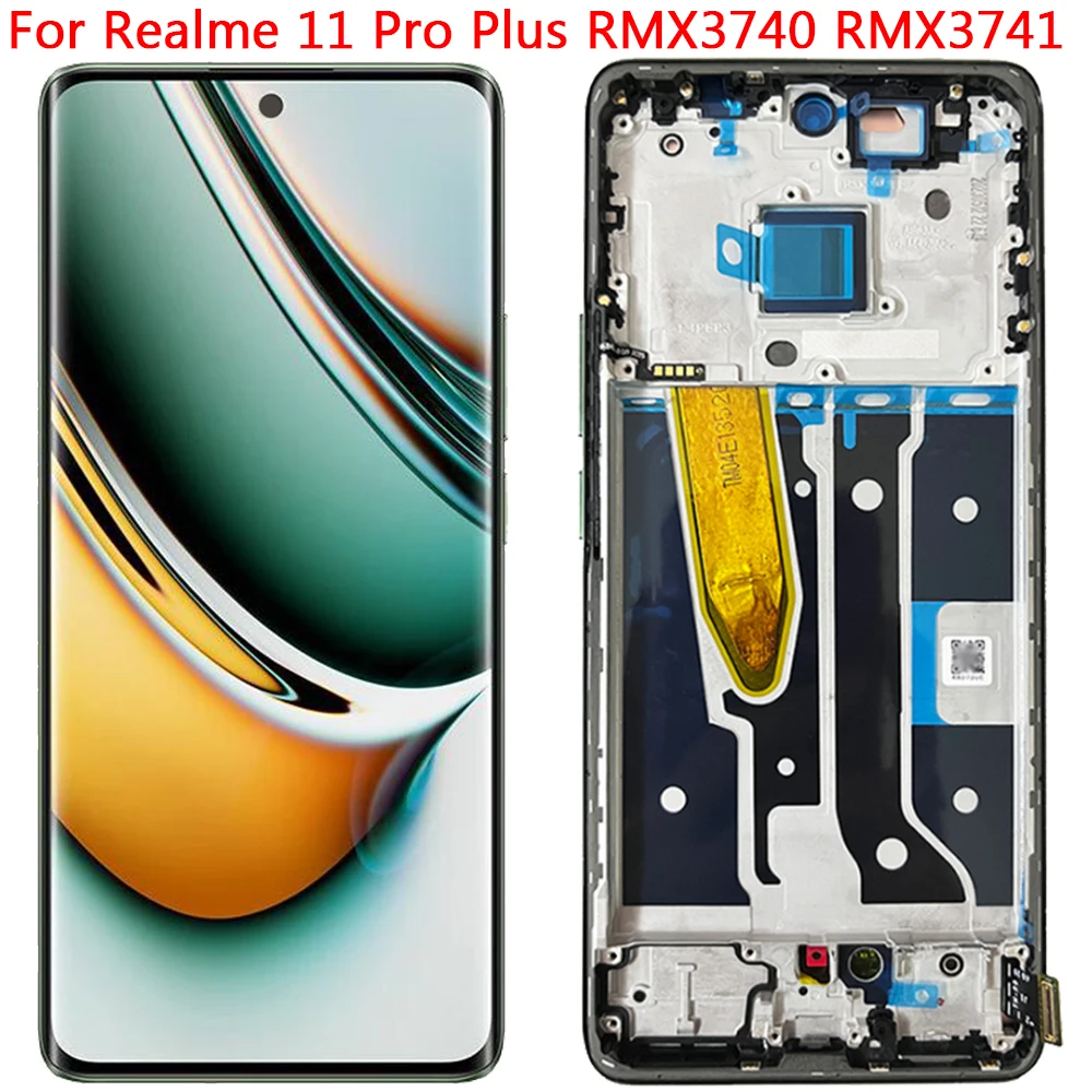ЖК-дисплей с сенсорным экраном и рамкой для Oppo Realme 11 Pro Plus, 6 ...