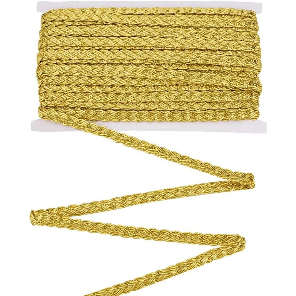 19.69 Yards Metallic Braid Lace Trim 11mm Wide Filigree Corrugated Lace ...