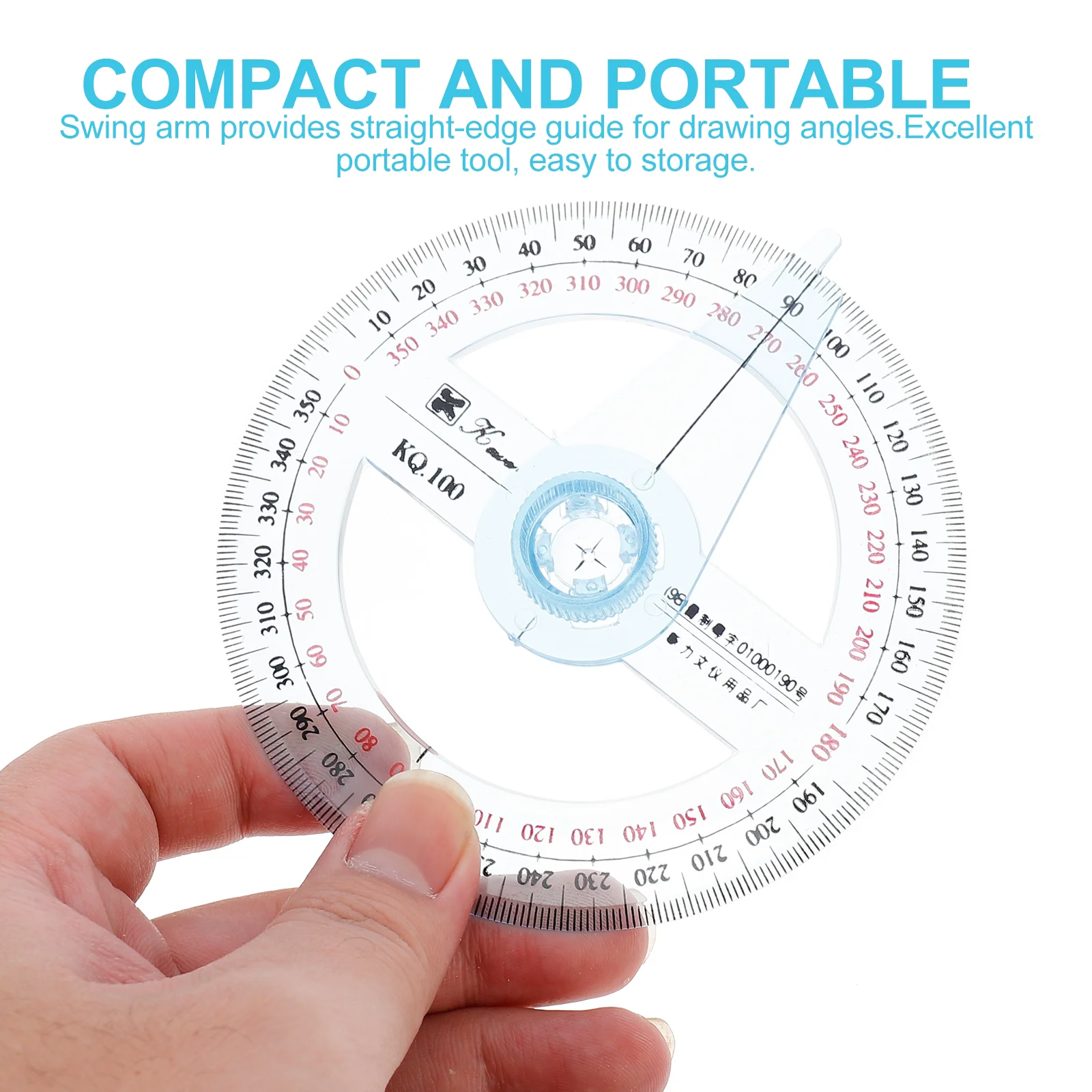 2Pcs 360-degree Circle Protractor For Primary School Students ...