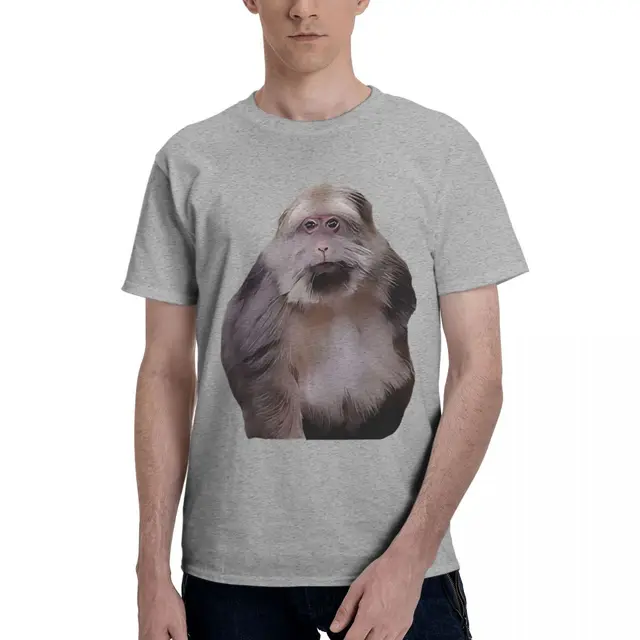 Xing Xing Monkey Meme Графический 100% хлопок Повседневные дышащие удобные топы одежда Мужские ...