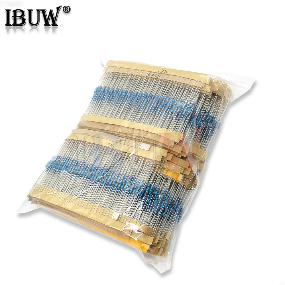 Металлопленочные резисторы IBUW 1/4Вт 1R-10M 156 значений 3120 шт ...