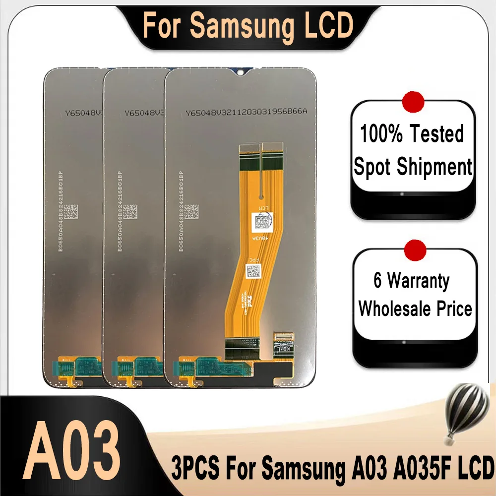 3 шт., высокое качество для Samsung A03 A035, ЖК-дисплей, дигитайзер ...