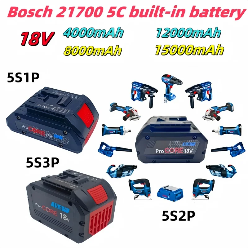 21700 5C мощный Bosch Pro CORE 18 В 4000 мАч-8000 мАч-12000 мАч 5S1P ...